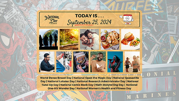 SEPTEMBER 25, 2024 ON THE NATIONAL DAY CALENDAR® - National Day Calendar