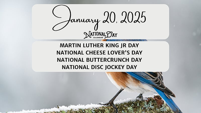 JANUARY 20, 2025 | MARTIN LUTHER KING JR DAY | NATIONAL CHEESE LOVER'S ...