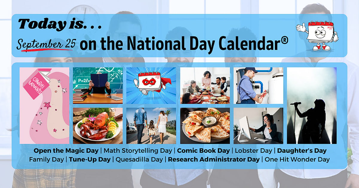 SEPTEMBER 25, 2023 | NATIONAL DAUGHTER’S DAY | NATIONAL COMIC BOOK DAY ...